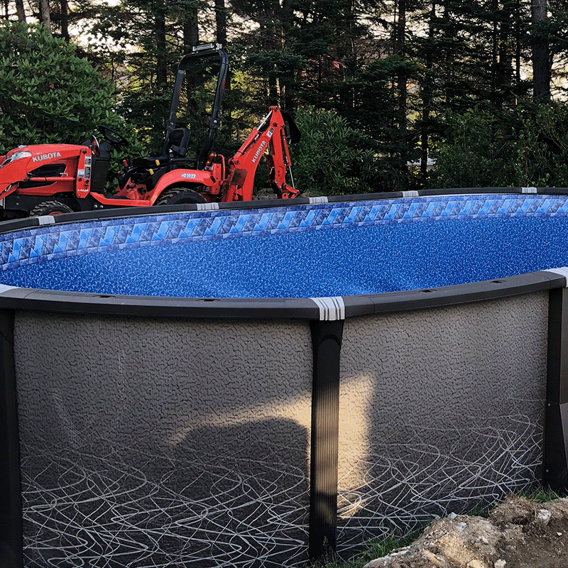 Toile accrochée River Stone ovale de 16 x 26 pieds pour piscine d'une ...